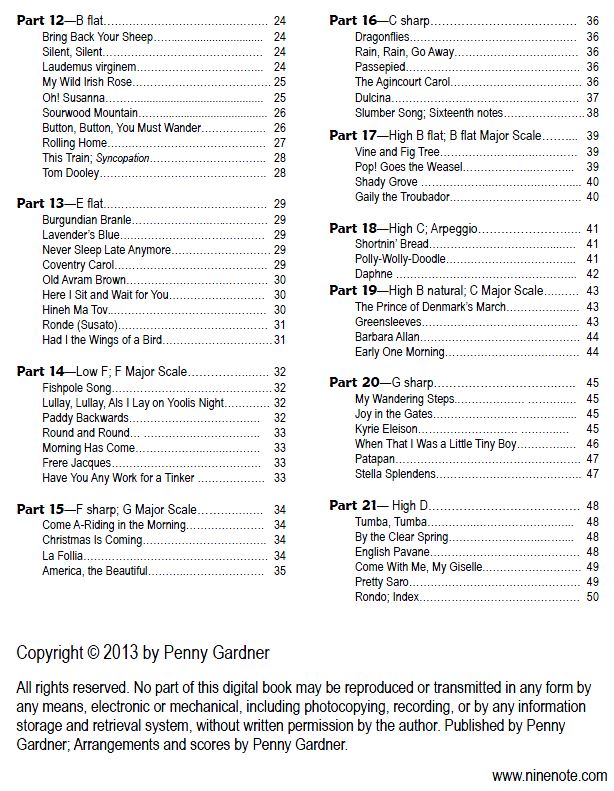 bass recorder music book