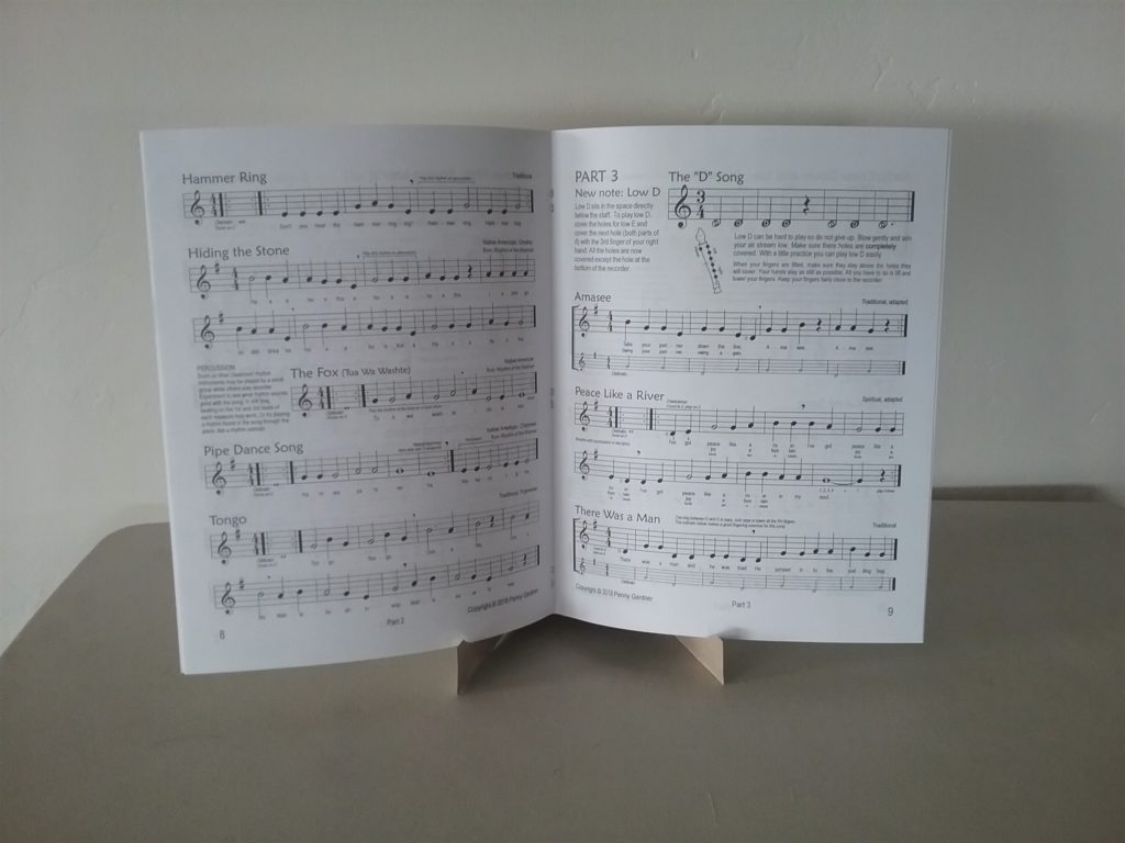 The first 4 parts of the Nine-Note Recorder Method for schools with ...