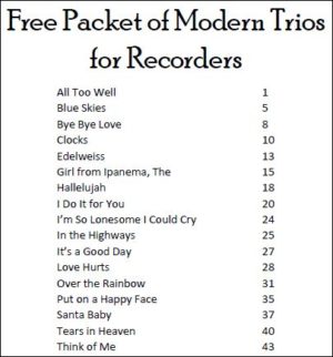 free sheet music for recorders | Nine-Note Recorder